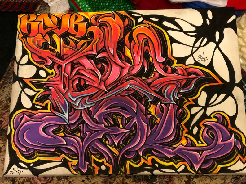 Custom Graffiti Canvas sizes Vary - Etsy