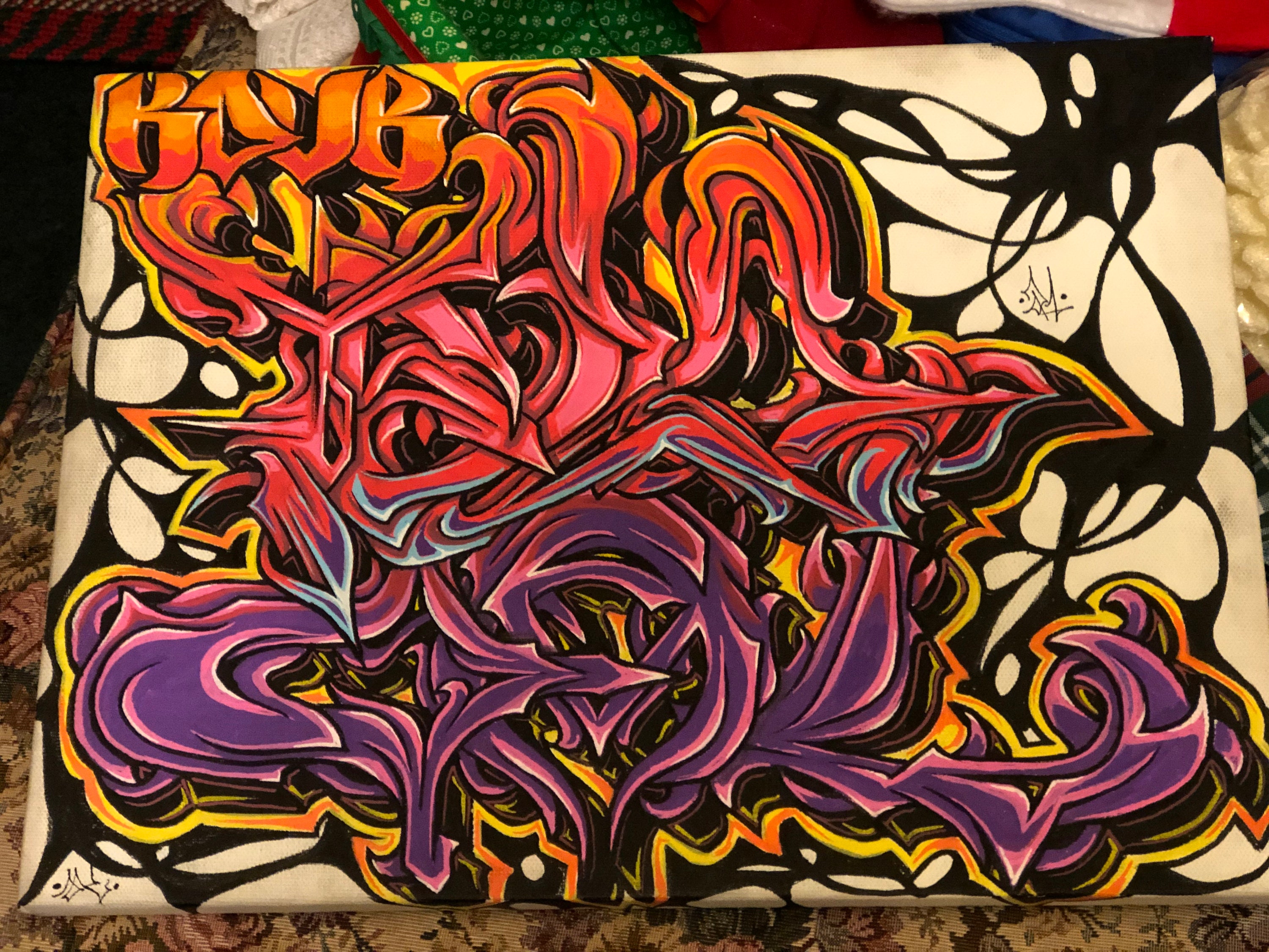 Custom Graffiti Canvas sizes Vary - Etsy