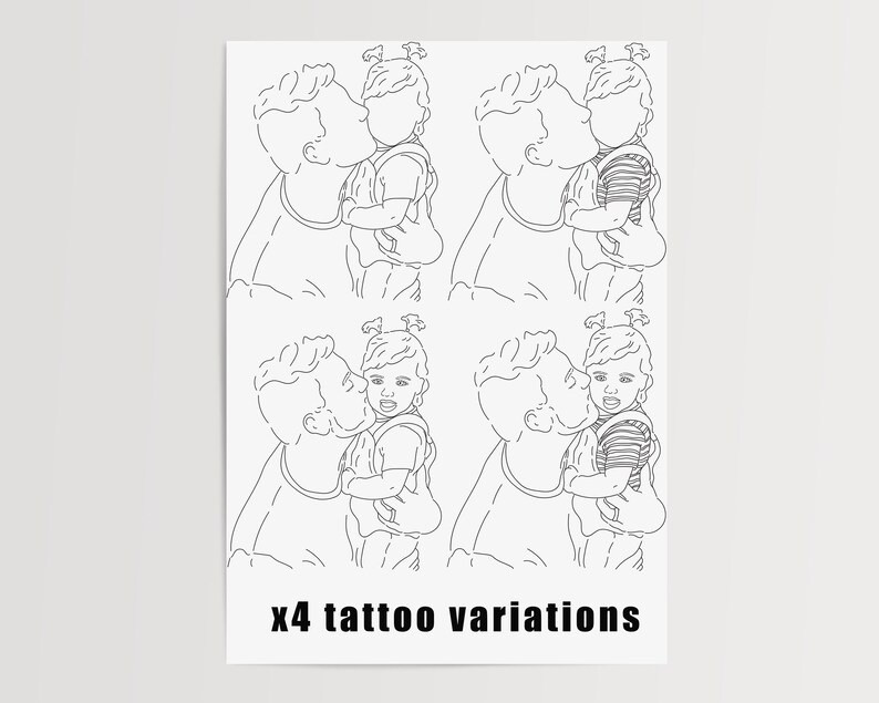 Tattoo Line Art Custom Illustration-digital FILE , Line Art, Ink, Tatt ...