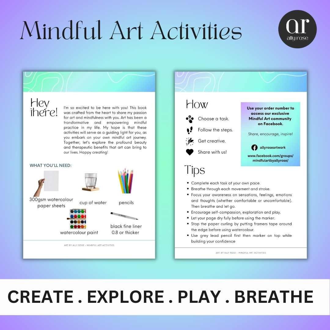 MINDFUL ART Activity Book Art Activities, Drawing, Watercolour, How To ...