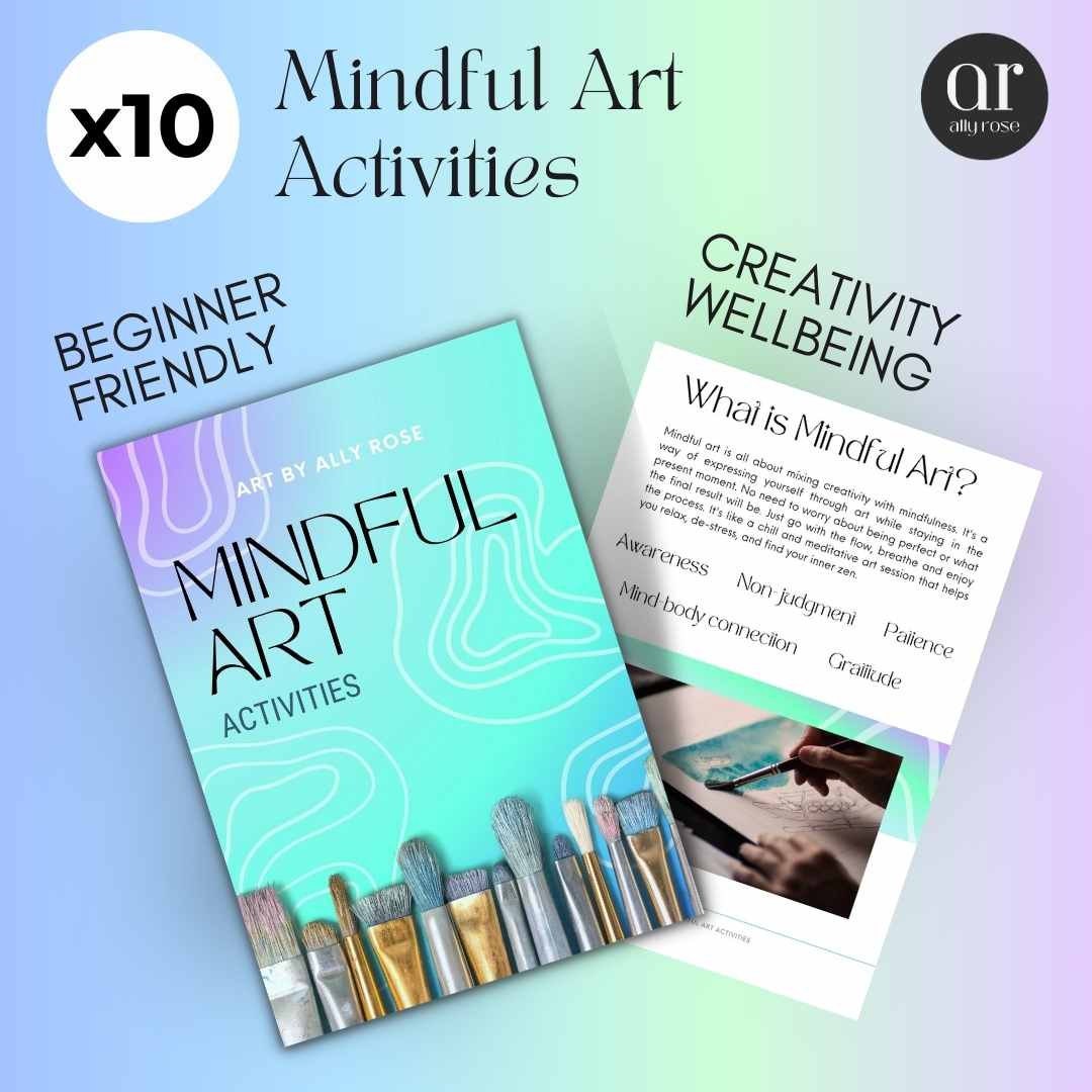 Mindful Art Bundle Art Activity Book, Art Journal, Art Prompt Cards ...