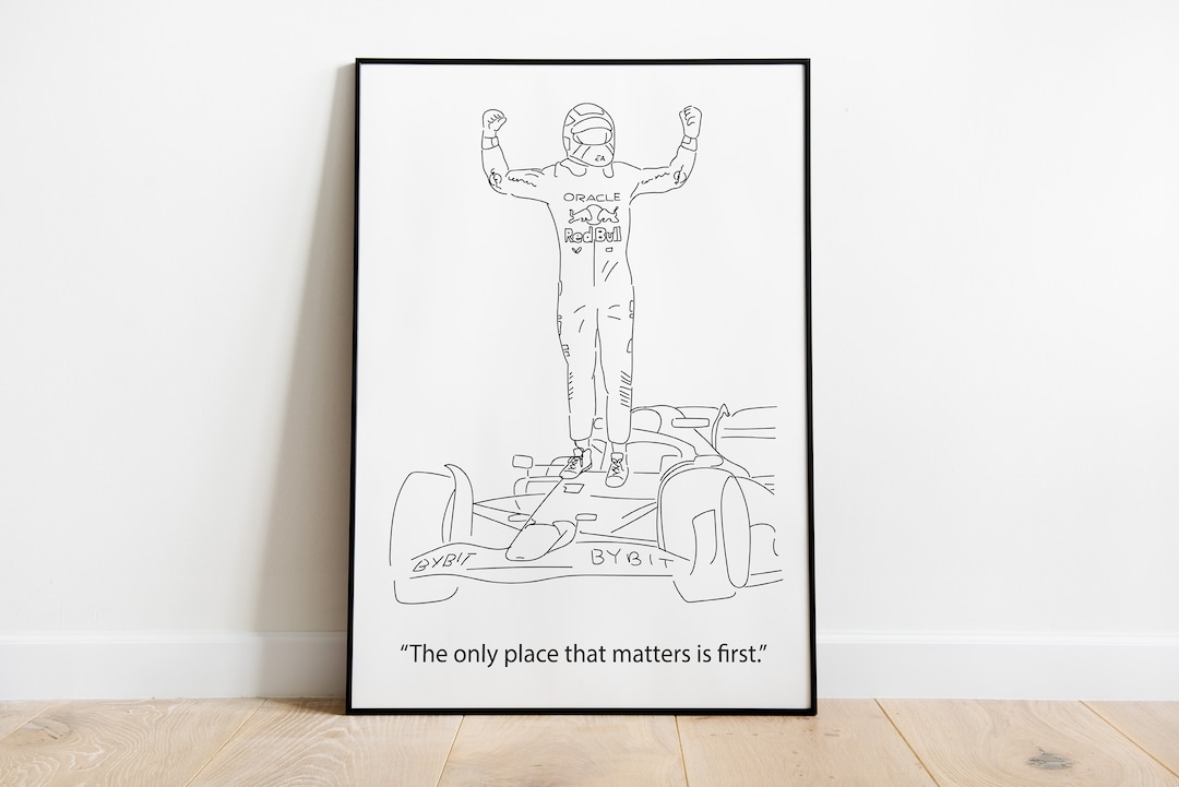 Max Verstappen - DIGITAL Download A4 Art Print, F1, Forumla 1, Drive to ...
