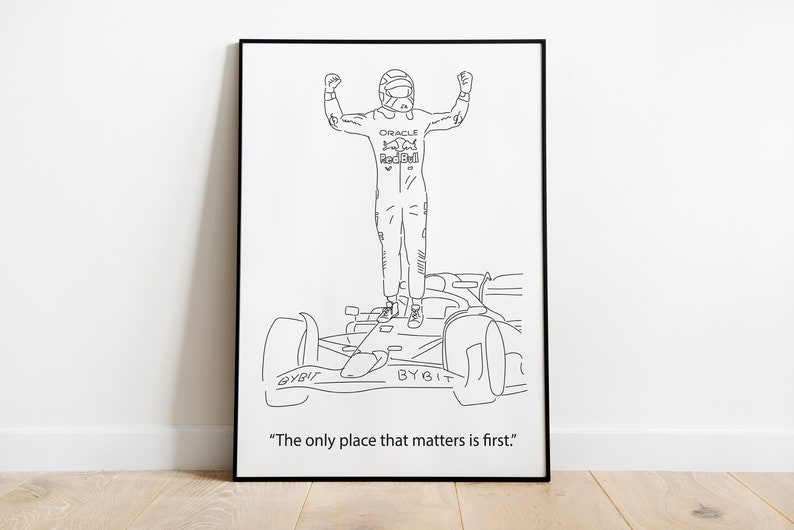 Max Verstappen - DIGITAL Download A4 Art Print, F1, Forumla 1, Drive to ...
