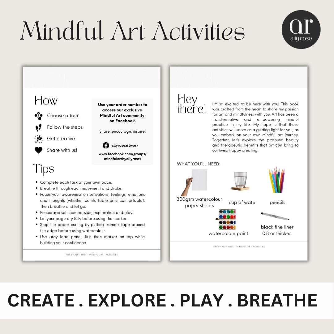 MINDFUL ART Activity Book Minimal Design Art Activities, Drawing ...