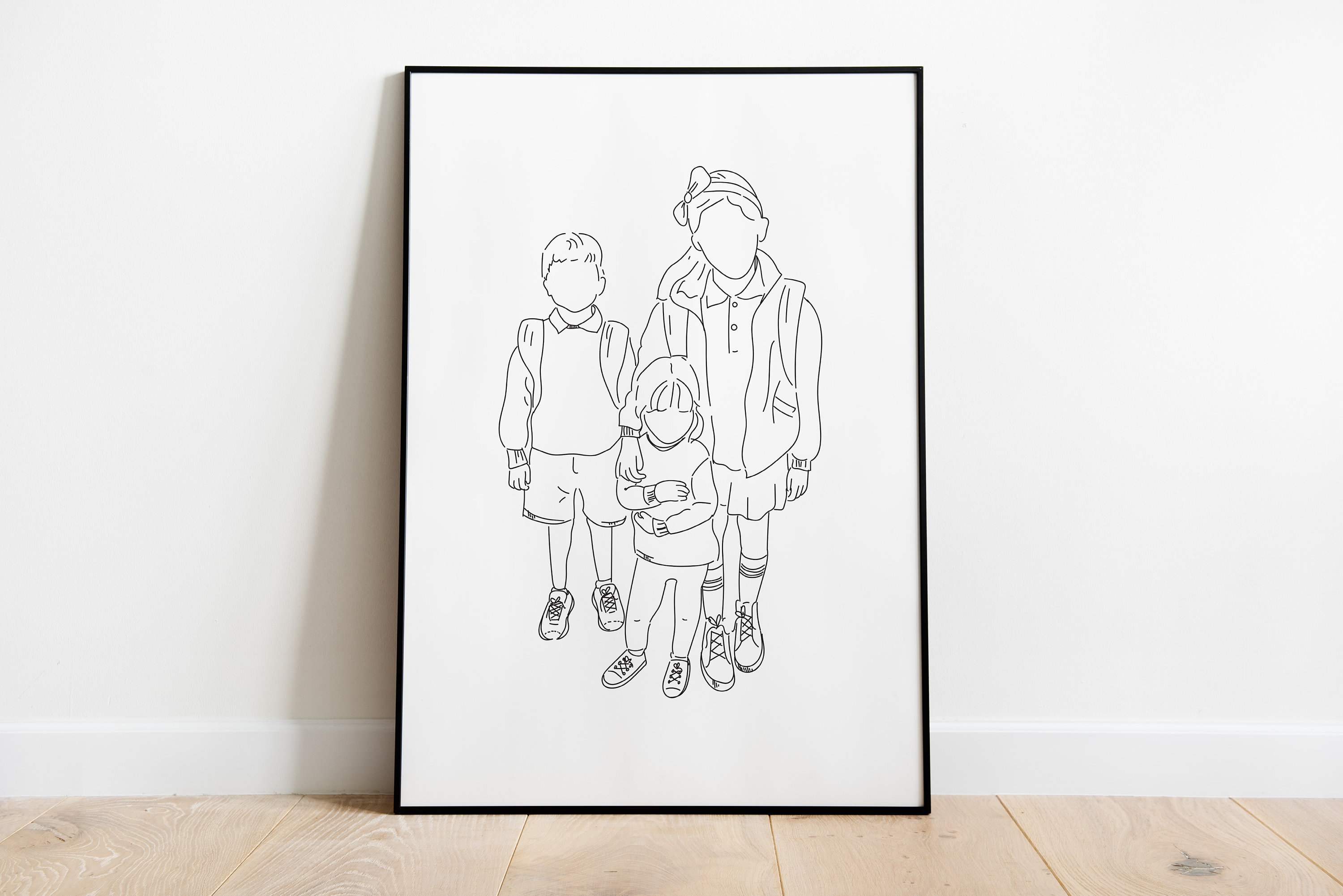 Family Portrait DIGITAL FILE Line Art Line Drawing - Etsy
