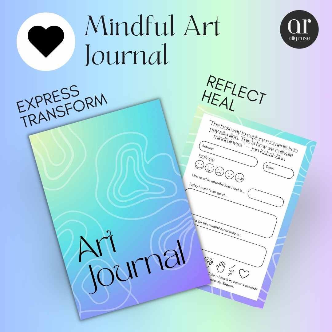 Mindful Art Bundle Art Activity Book, Art Journal, Art Prompt Cards ...