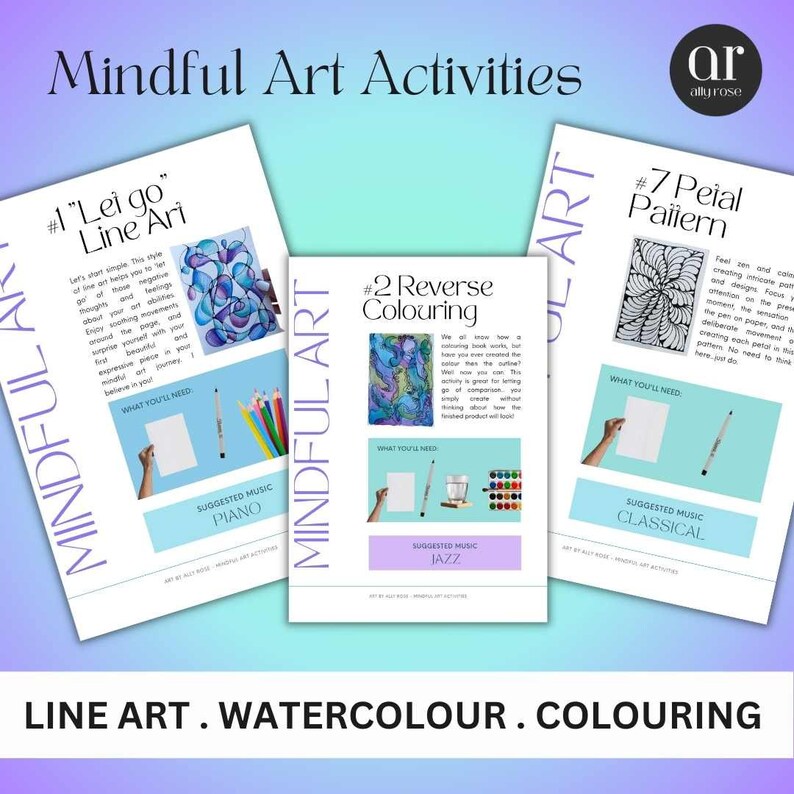 MINDFUL ART Activity Book Art Activities, Drawing, Watercolour, How To ...