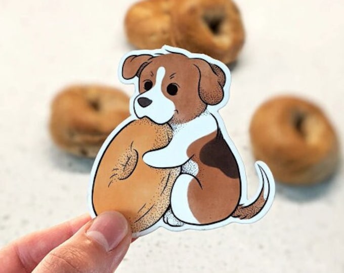 Beagle Bagel Vinyl Sticker Decal - Etsy