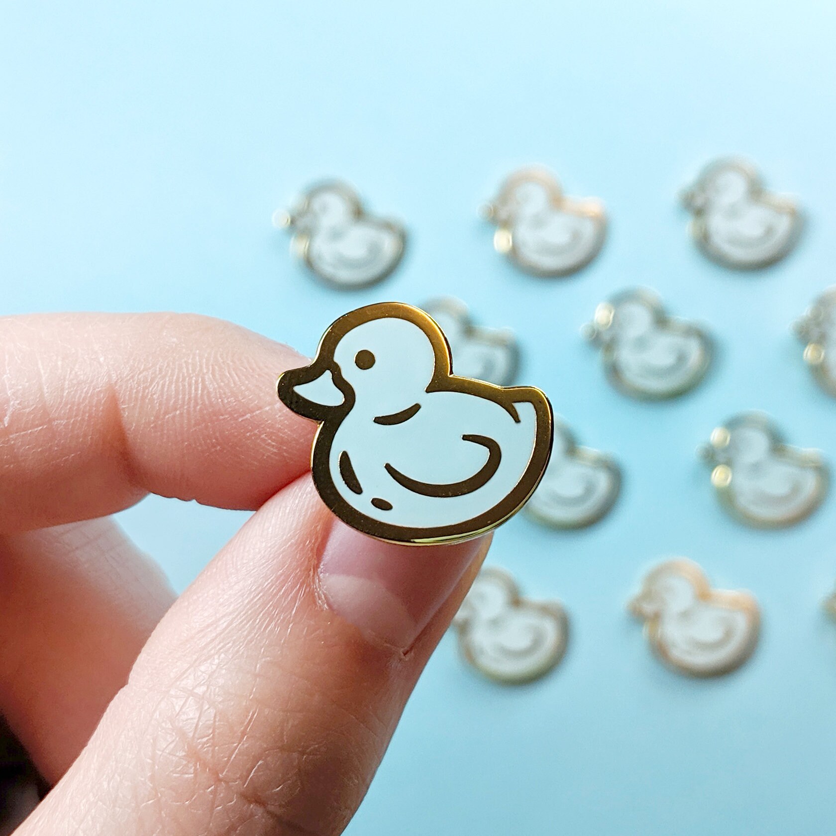 Pastel Blue Rubber Duck Hard Enamel Pin - Etsy