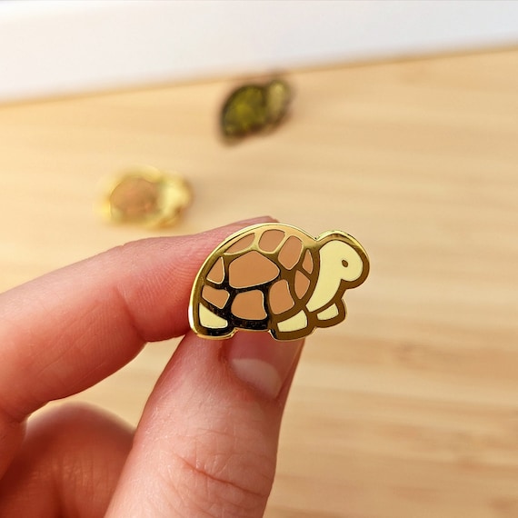 Tortoise Hard Enamel Pin | Etsy