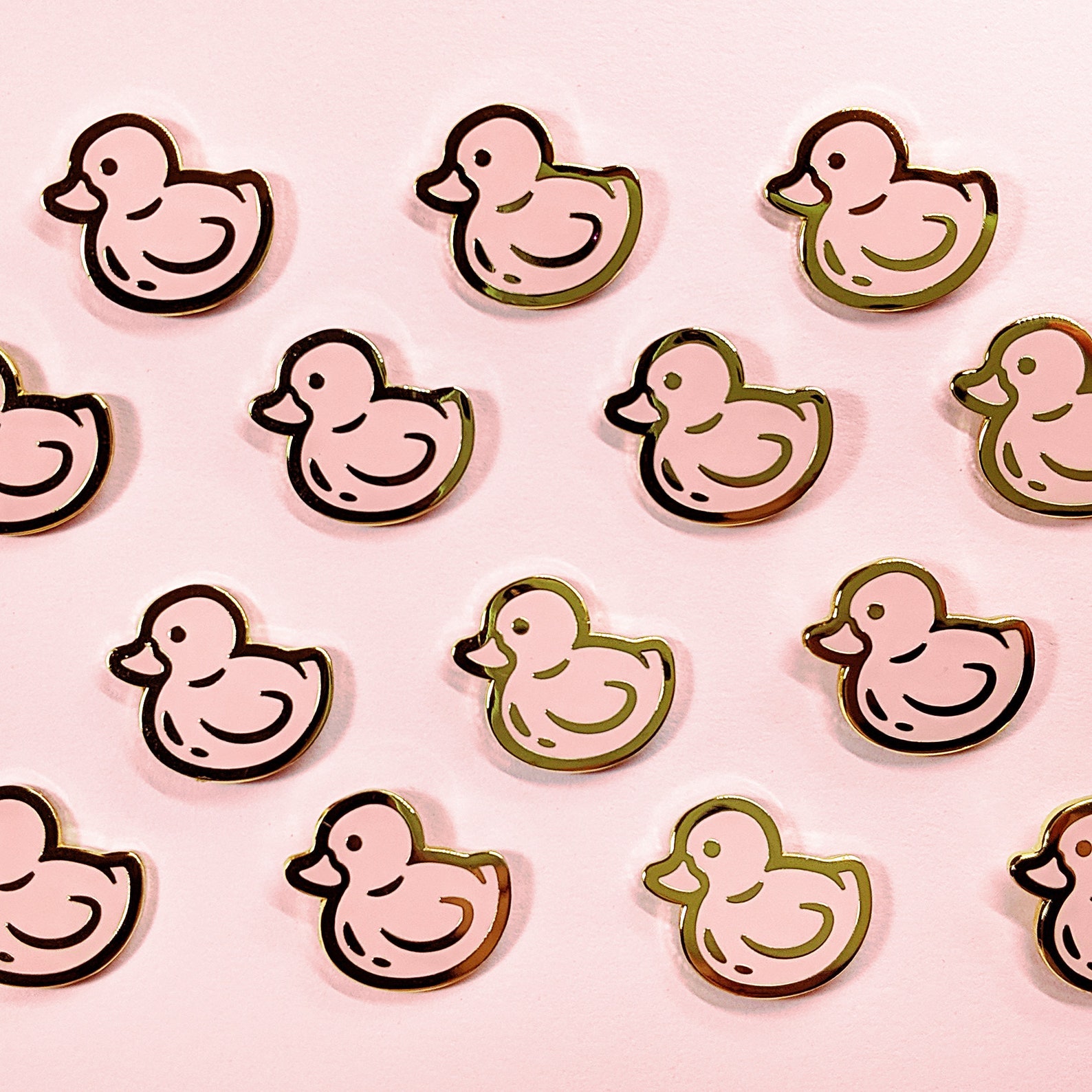 Pastel Pink Rubber Duck Hard Enamel Pin - Etsy