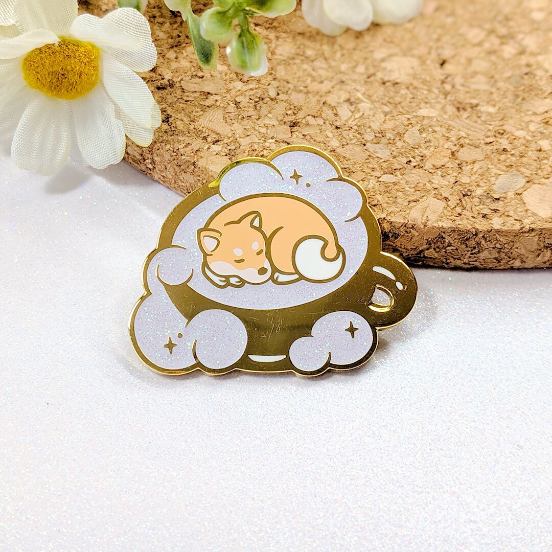Dreamy Teacup Shiba Inu Hard Enamel Pin - Etsy