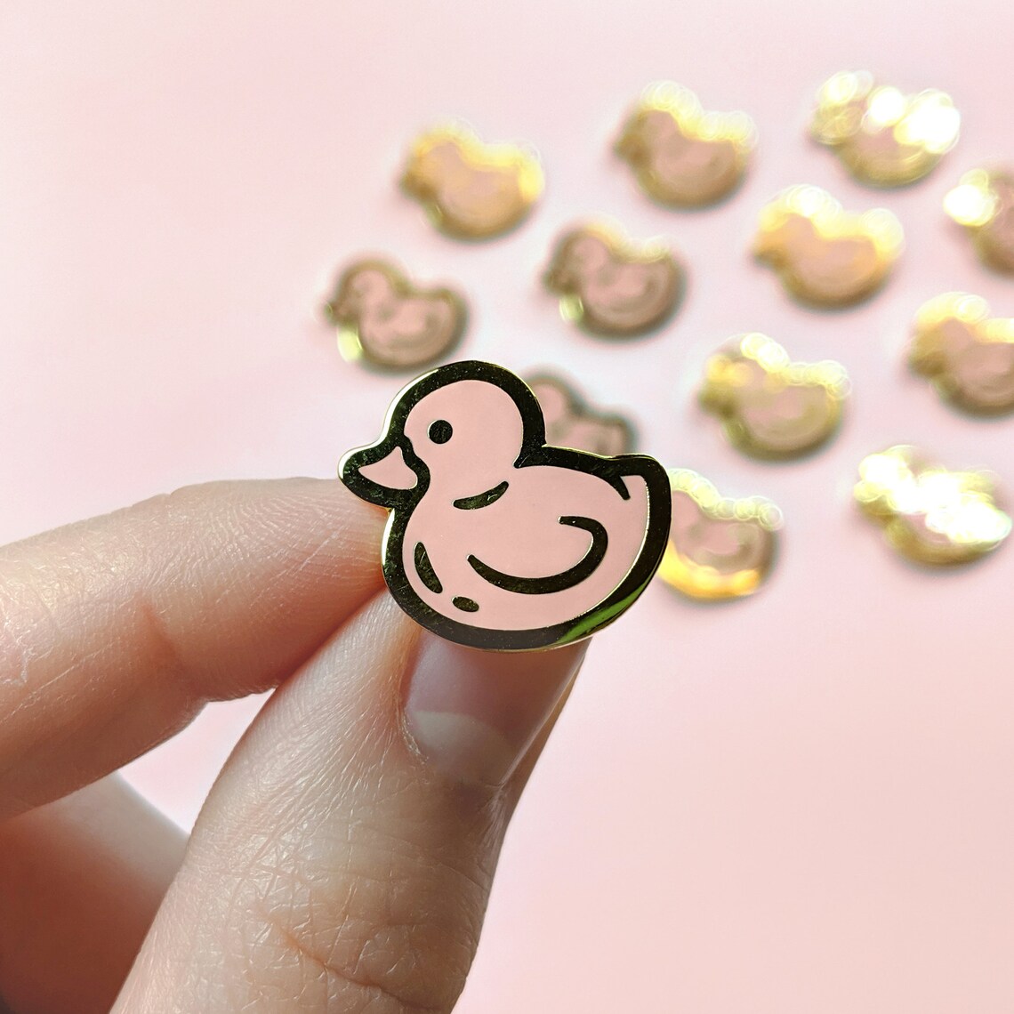 Pastel Pink Rubber Duck Hard Enamel Pin - Etsy