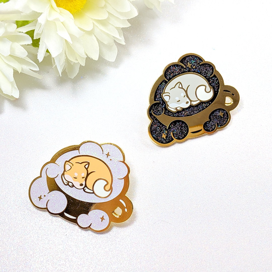 Celestial Teacup Shiba Inu Hard Enamel Pin - Etsy