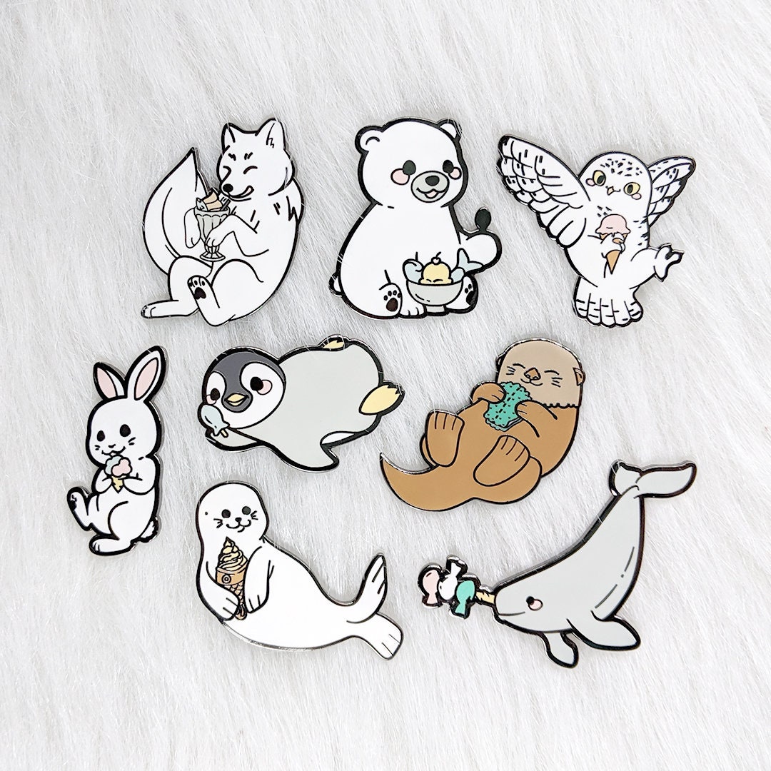 Polar Bear Hard Enamel Pin - Etsy