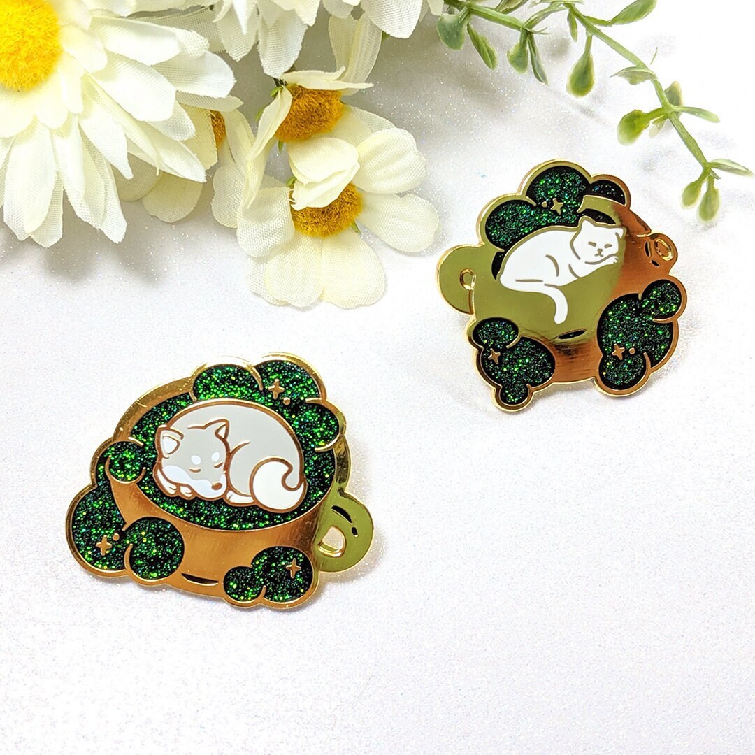 Matcha Green Tea Shiba Inu Hard Enamel Pin - Etsy