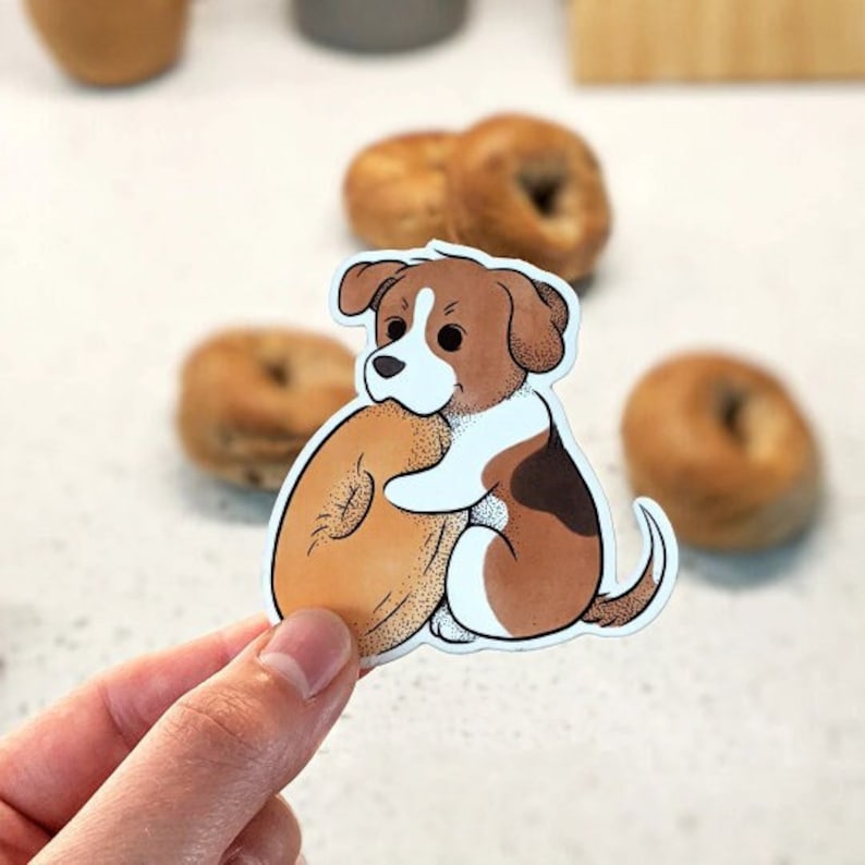 Beagle Bagel Vinyl Sticker Decal - Etsy