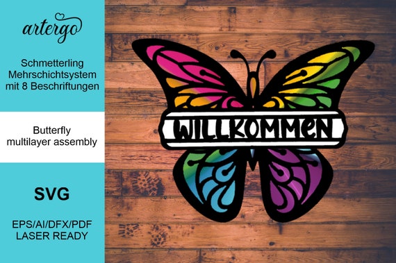 Butterfly Shield Laser Cut File Svg/eps/dxf/ai/pdf - Etsy