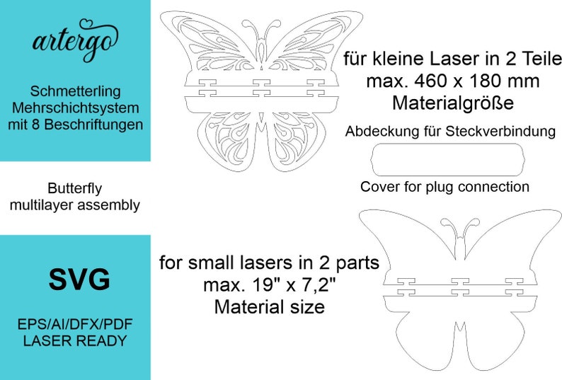 Butterfly Shield - Laser Cut File Svg/eps/dxf/ai/pdf - Etsy