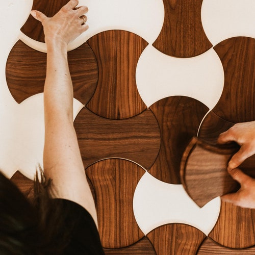 Wooden Triangles Wood Panels wooden Interior Decorative Slats - Etsy