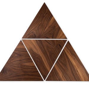 Wooden Triangles Panels With Knots Wooden Interior Decorative Slats ...