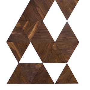 Wooden Triangles Wood Panels -wooden Interior Decorative Slats Wall ...