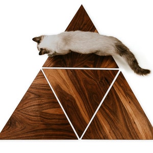 Wooden Triangles Wood Panels -wooden Interior Decorative Slats Wall ...