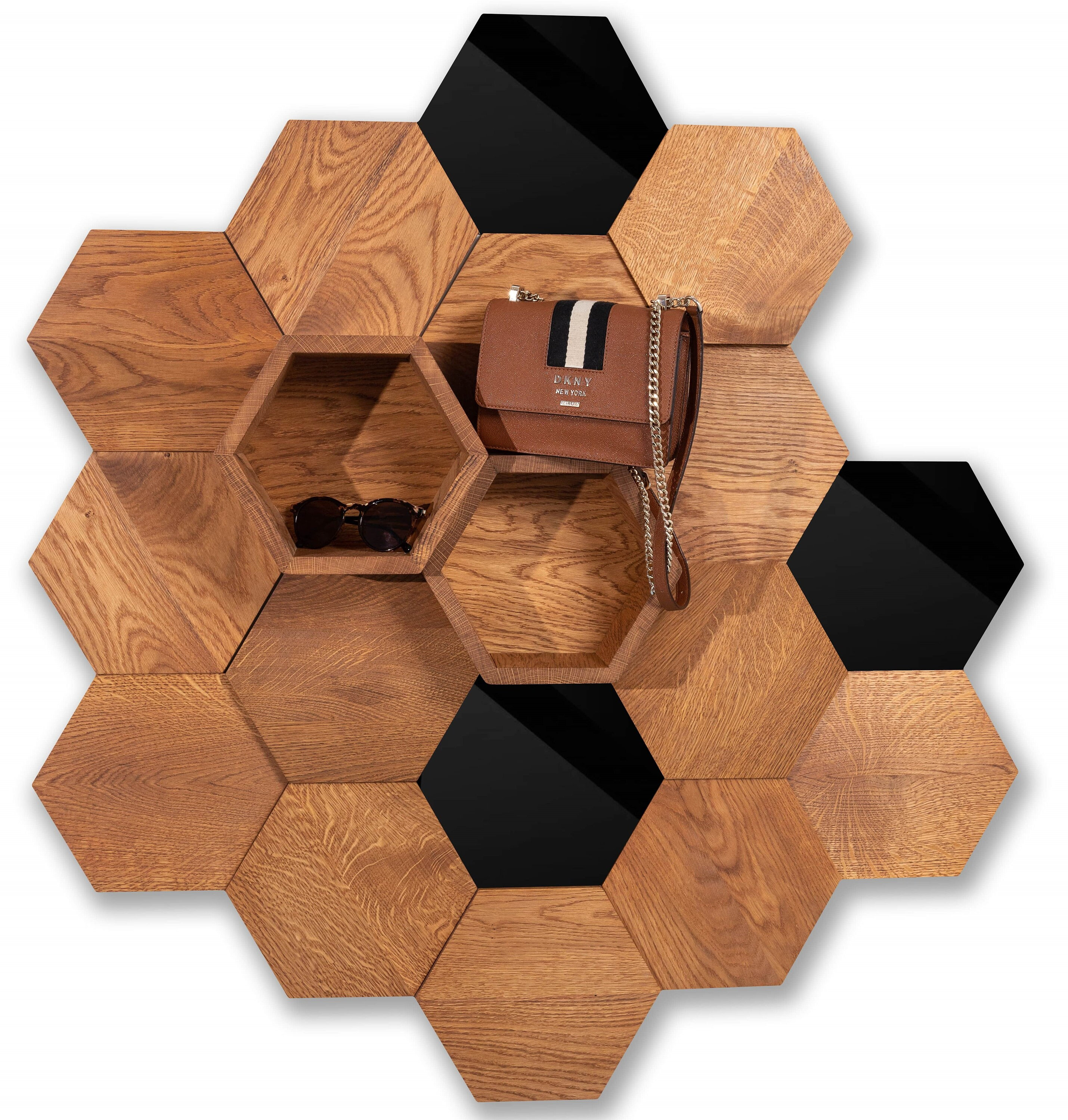 3D Wooden Panels -wooden Interior Decorative Slats Wall Panels Hexagons ...