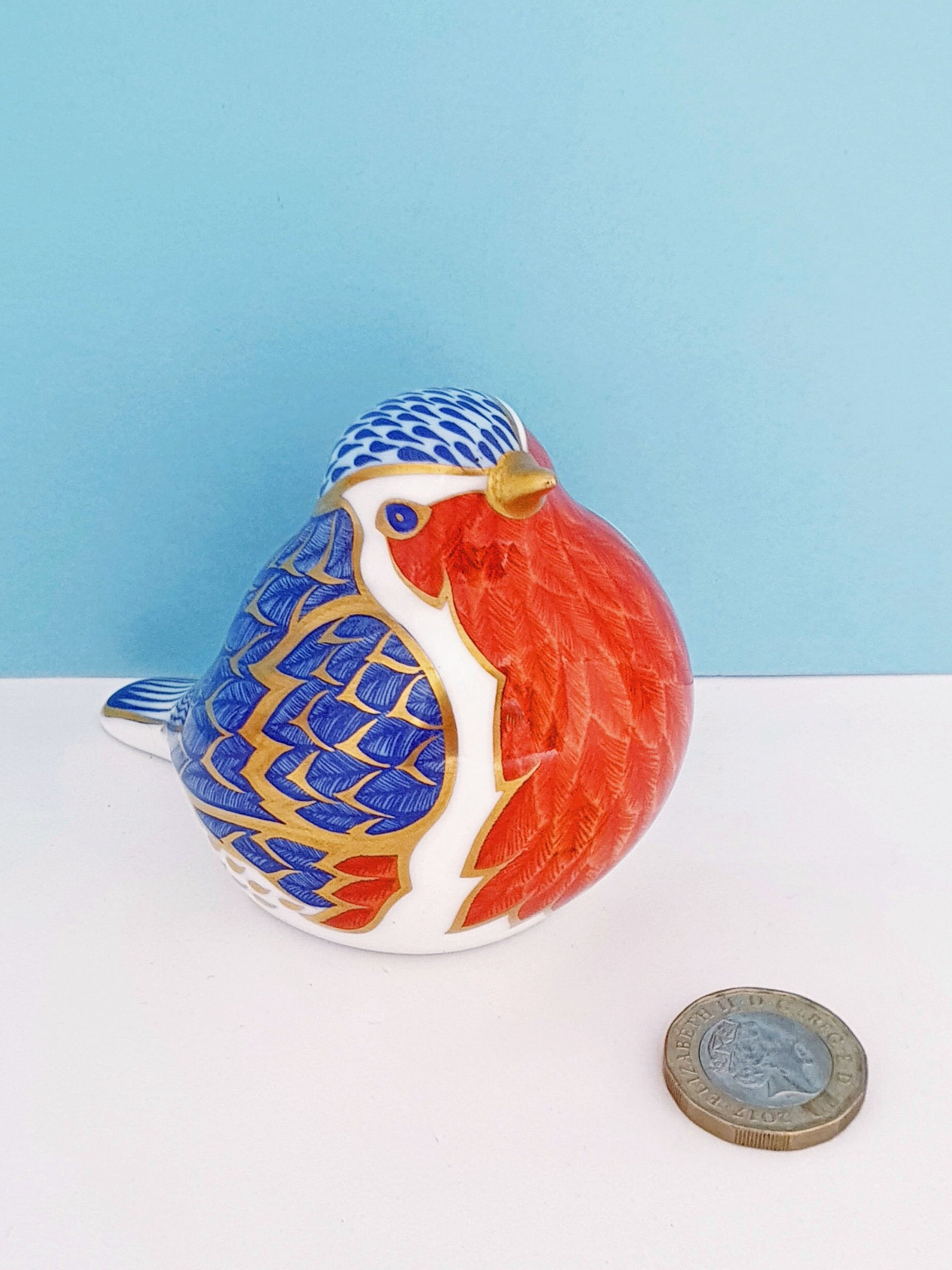 Royal Crown Derby ROBIN Paperweight Gold Stopper - Etsy