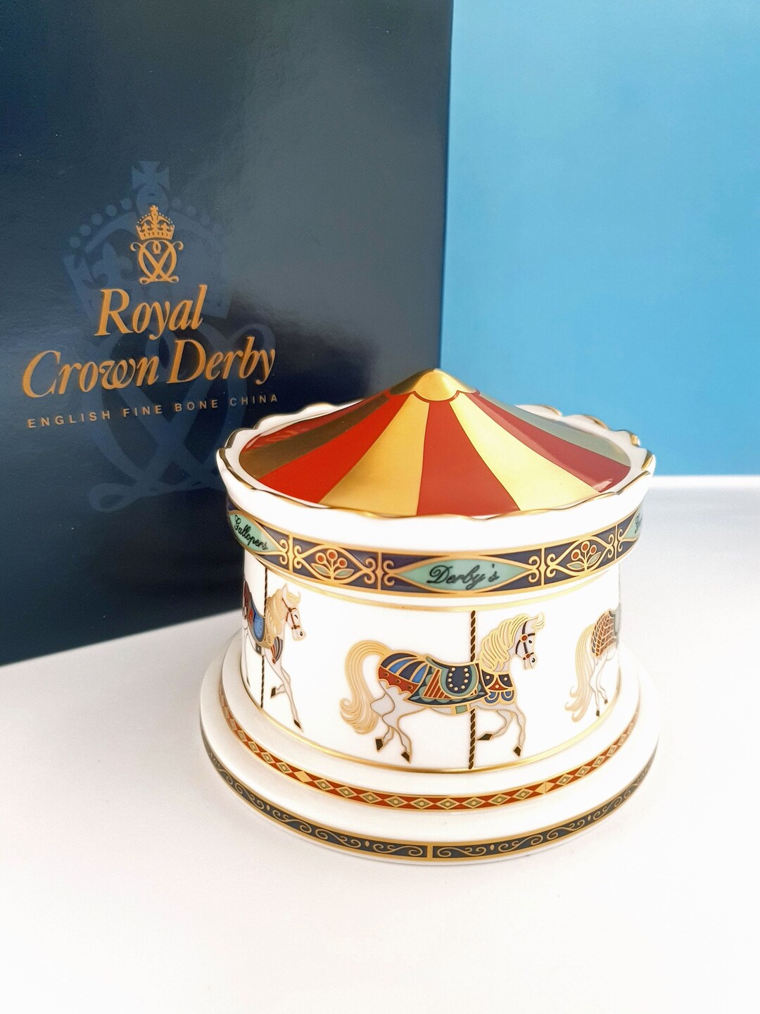 Royal Crown Derby CAROUSEL MONEY BOX Treasures of Childhood, Boxed - Etsy