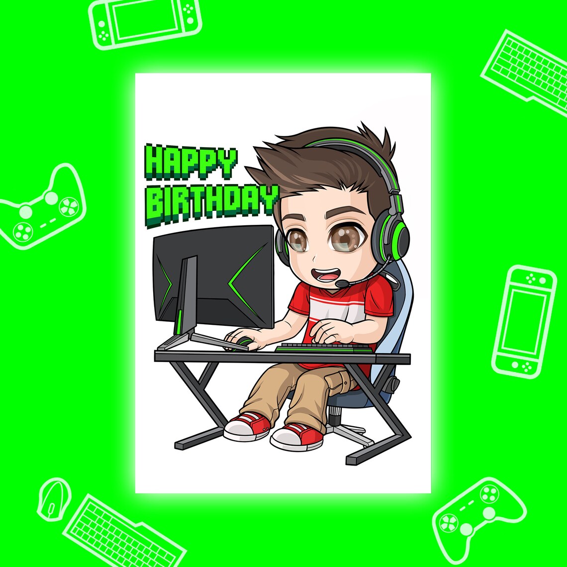 Gamer Birthday Card Gaming Card For Boys Son Birthday Card Etsy gamer-birthday-card-gaming-card-for-boys-son-birthday-card-etsy