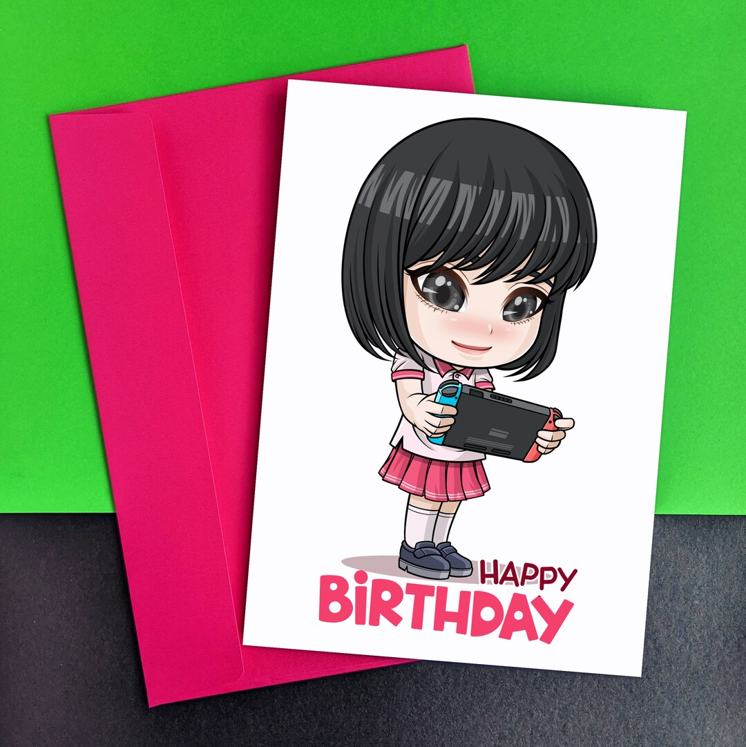 Gamer Girl Birthday Card Daughter Birthday Card DS Gaming - Etsy