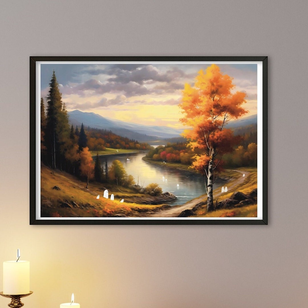 Ghost Painting, Digital Download, Printable Walll Art, Vintage Style ...