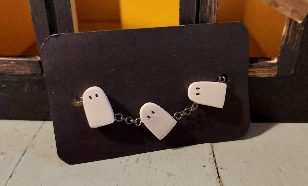 Ghost Bracelet, Spooky Gift, Ghost Jewellery, Ghost Gift, Cute Ghost ...