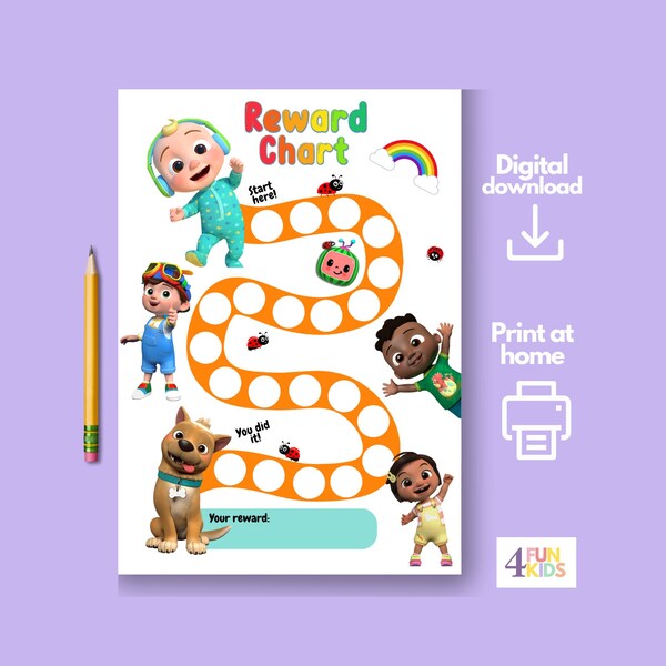 Cocomelon Chart - Etsy