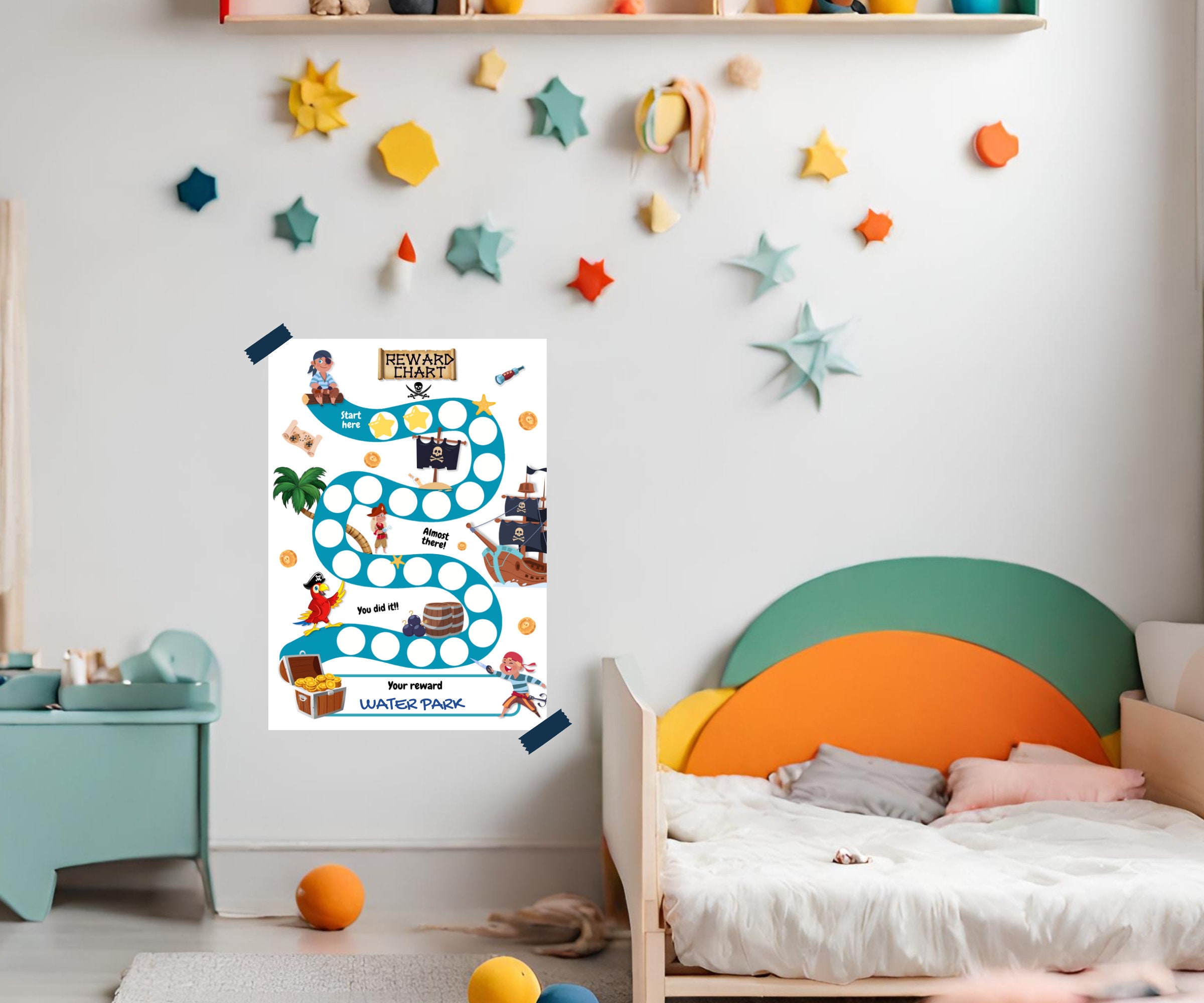 Pirate Adventure Reward Chart for Kids - Printable Treasure Map ...
