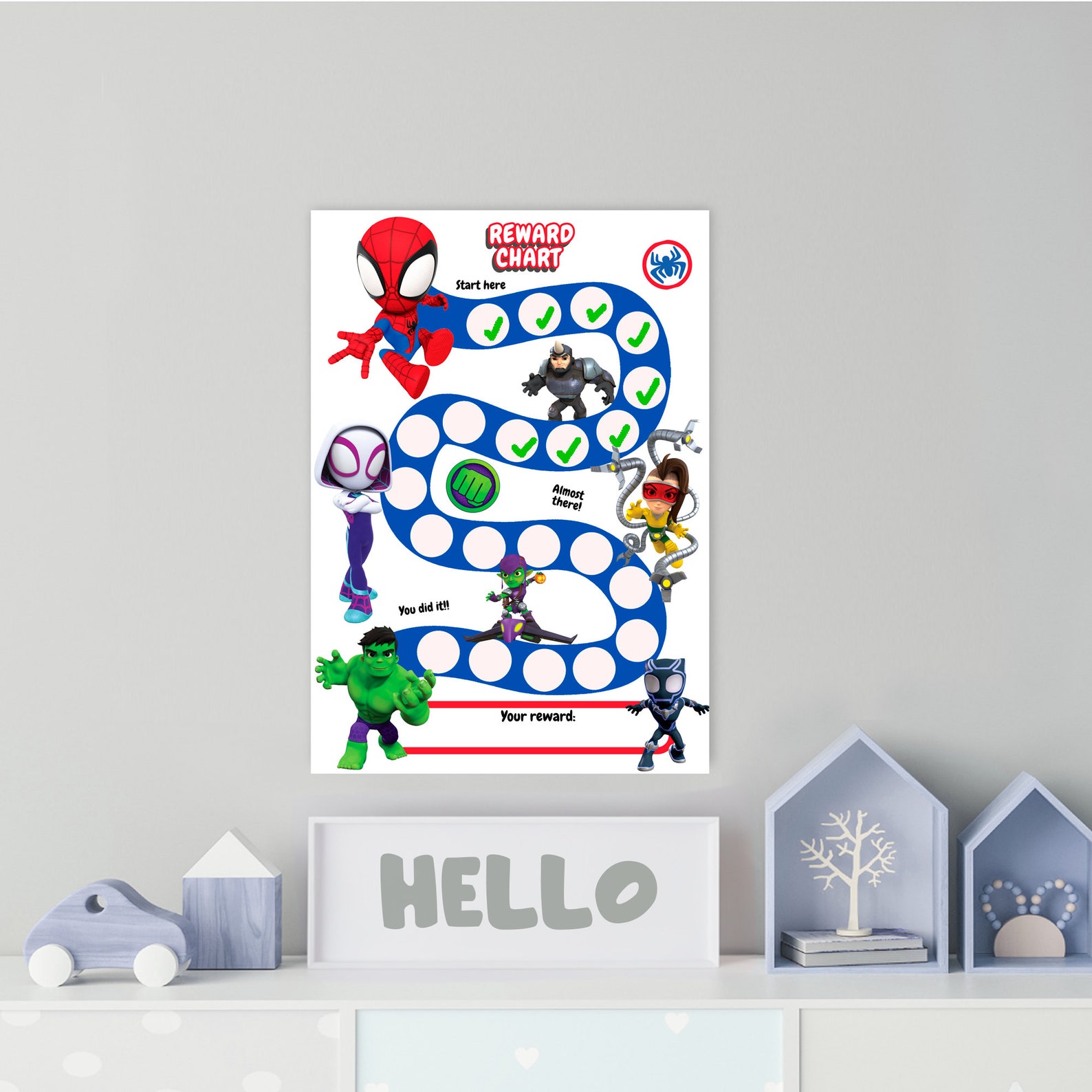 SPIDEY Reward Chart Printable Spiderman Behavior Chart - Etsy Australia