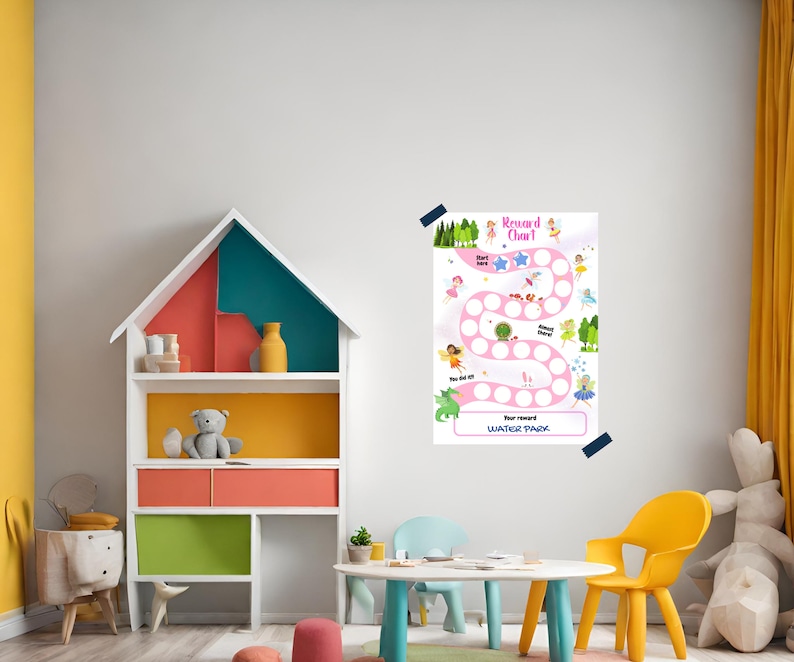 Printable Fairy Reward Chart for Kids, Magical Behavior Tracker With ...