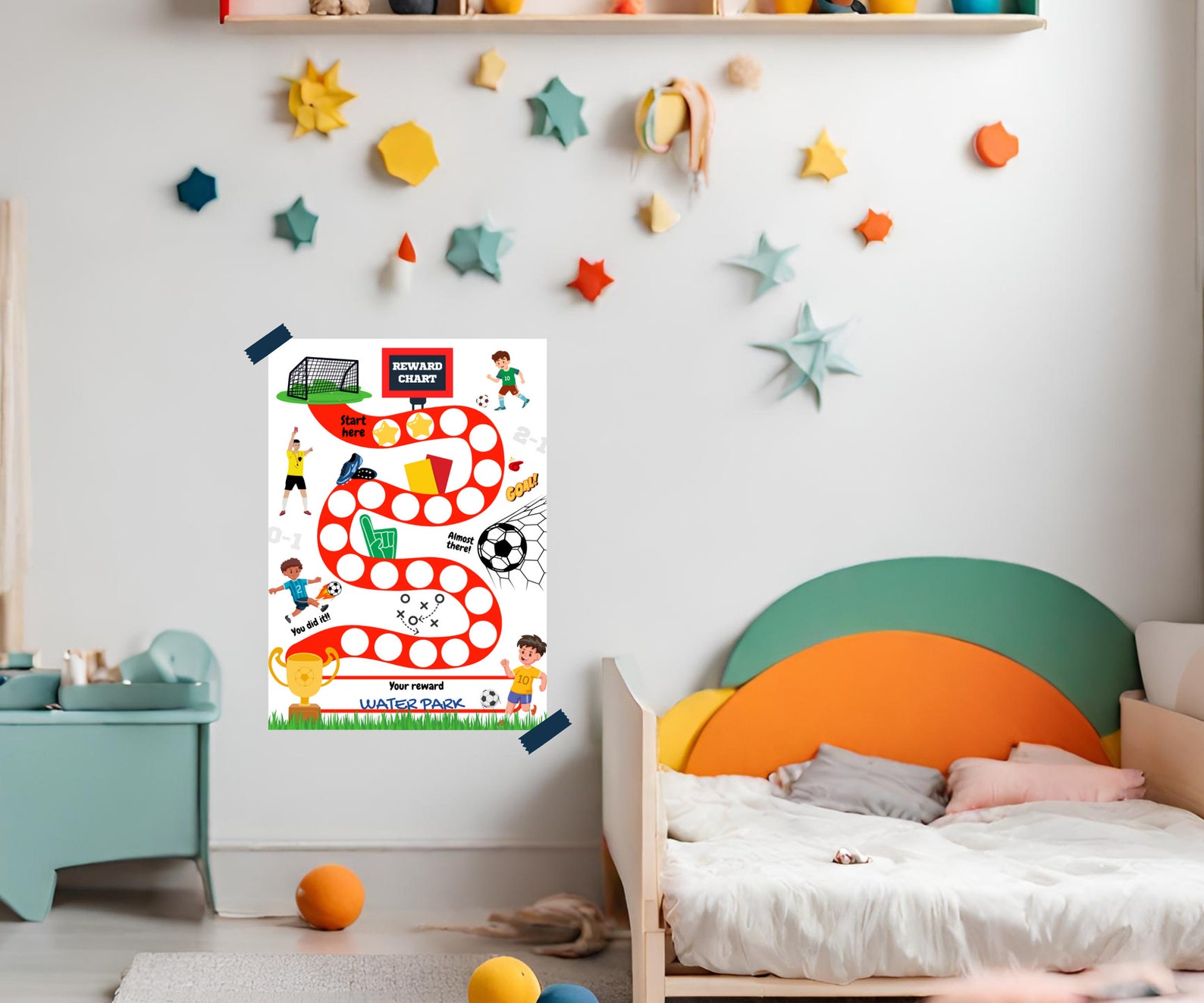 SOCCER Reward Chart for Kids, Football Goal Tracker, Printable Behavior ...