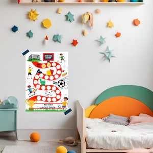 SOCCER Reward Chart for Kids, Football Goal Tracker, Printable Behavior ...