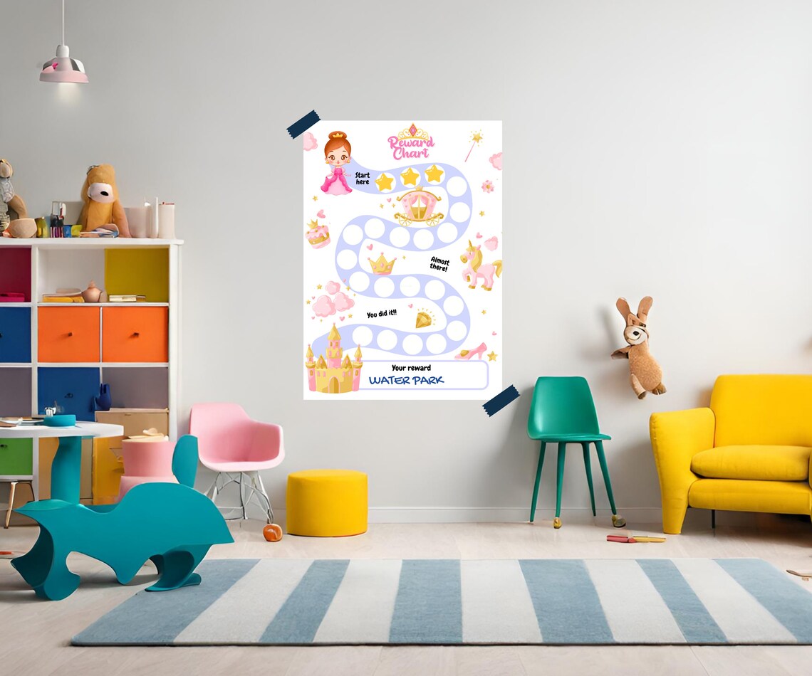 Princess Reward Chart – Pink Castle Behavior Tracker (digital Download ...