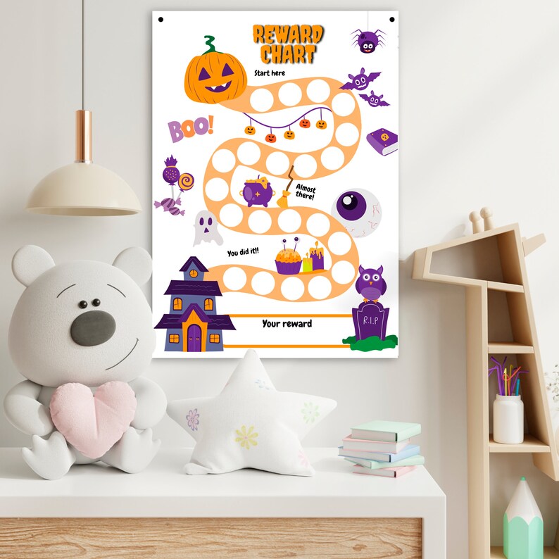 HALLOWEEN Reward Chart | Printable Halloween Behavior Chart | Daily ...