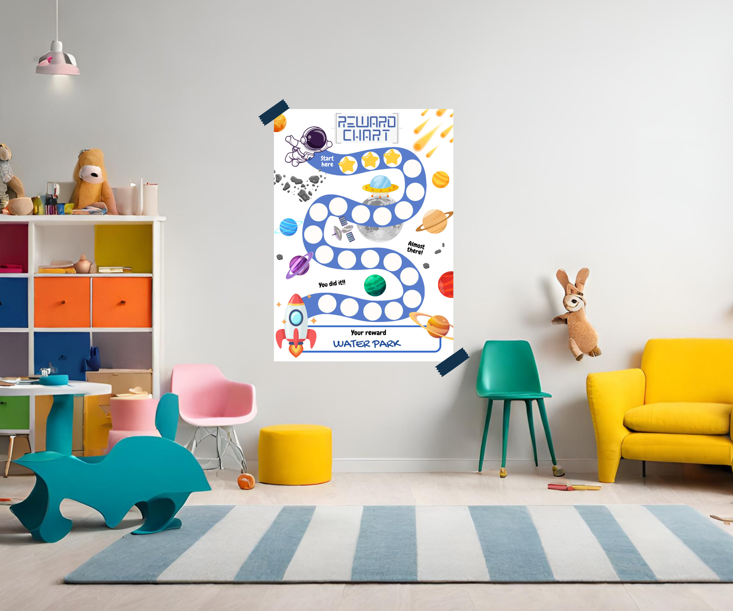 Space Reward Chart for Kids, Printable Galaxy Behavior Tracker ...