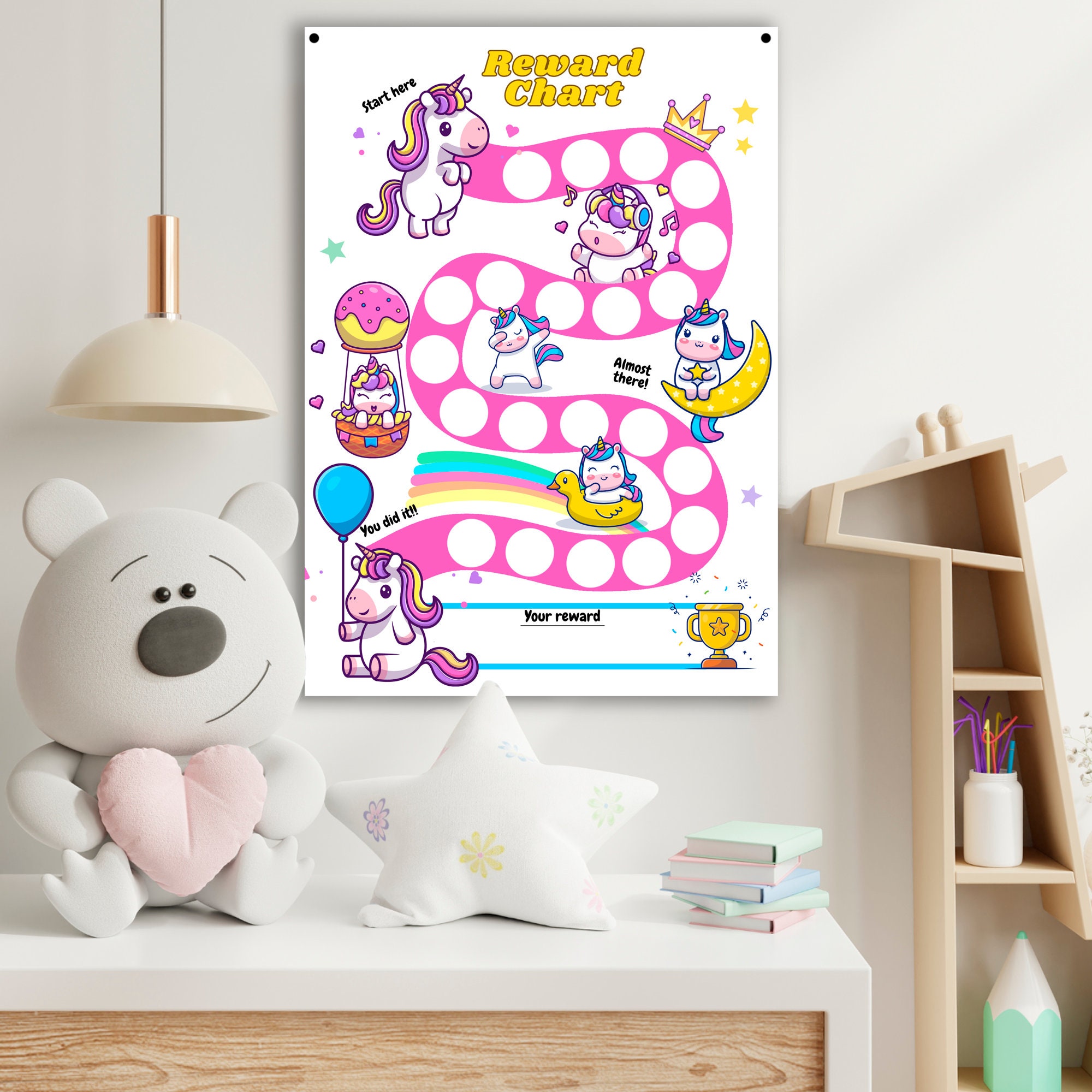 UNICORN Reward Chart | Girl Reward | Chore Chart Printable Unicorn ...