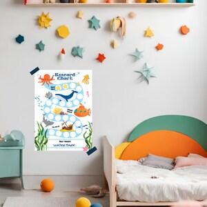 Ocean Adventure Reward Chart for Kids - Underwater Sea Life Behavior ...