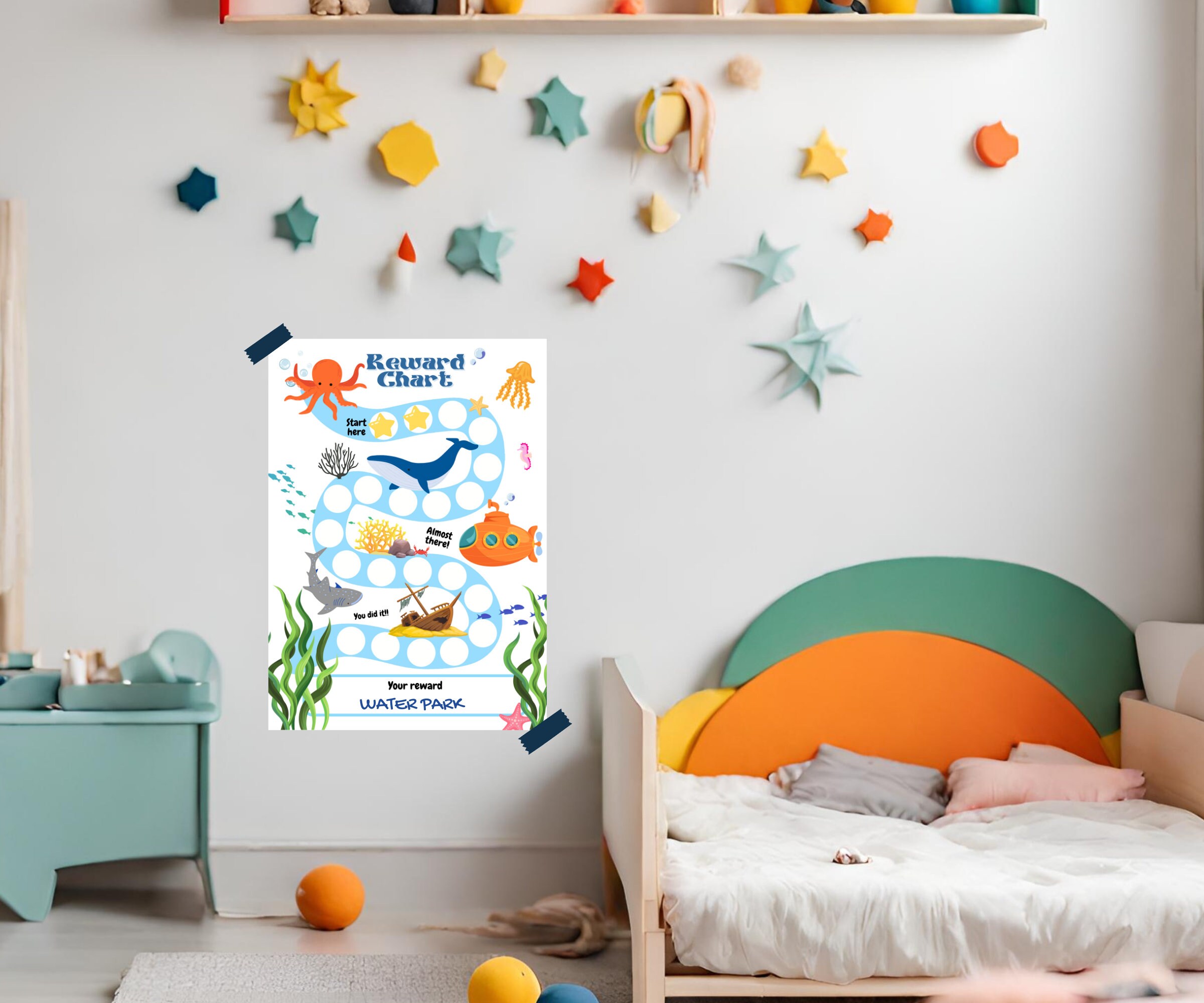 Ocean Adventure Reward Chart for Kids - Underwater Sea Life Behavior ...