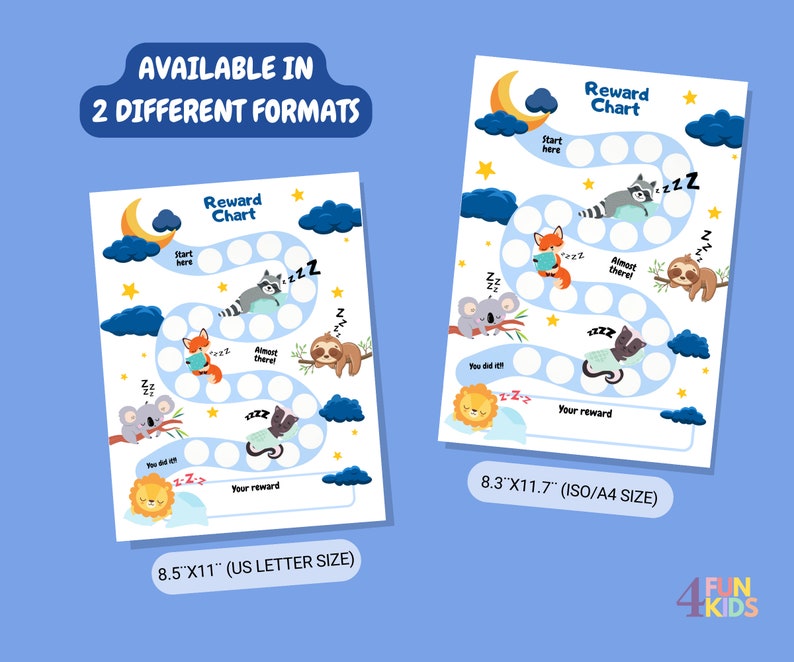 Good Night Sleep Reward Chart for Kids, Printable Nighttime Stars ...