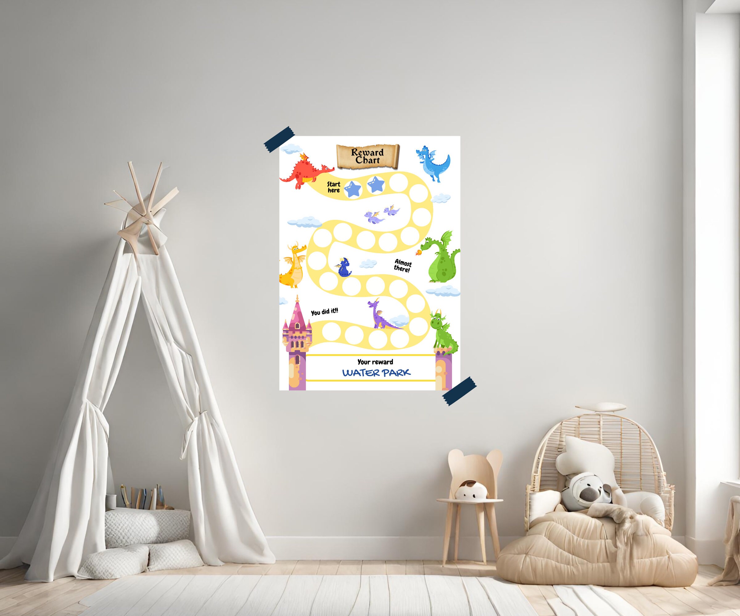 Castle & Dragons Reward Chart for Kids - Printable Medieval Quest ...