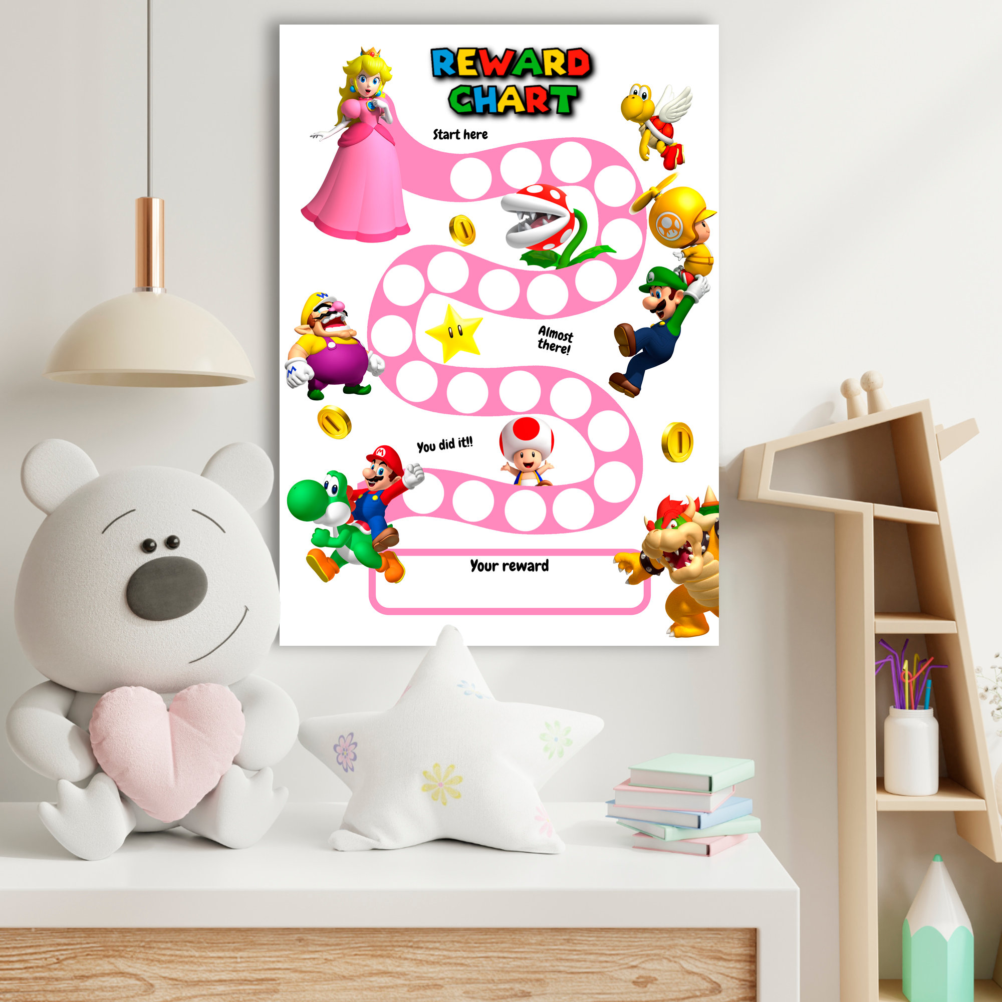 SUPER MARIO Reward Chart Printable Mario Behavior Chart - Etsy Australia