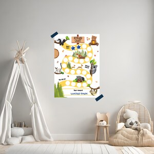 FOREST ANIMALS Reward Chart, Kids Behavior Tracker, Printable Woodland ...